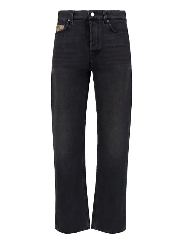 DUNST Straight Leg Denim Jeans - Black