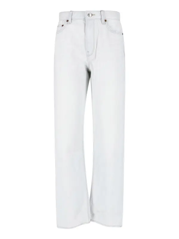 RÓHE Straight Leg Jeans - White