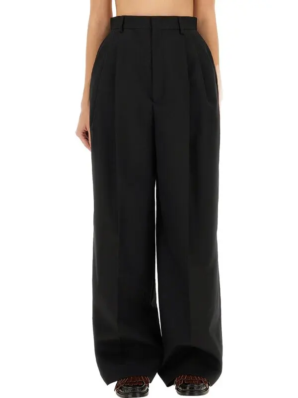 Moschino Tailored Wide Leg Pants - Black