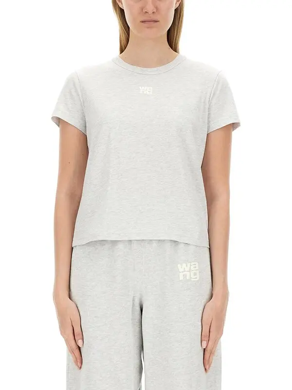 Alexander Wang Essential Shrunk T-shirt - Grey