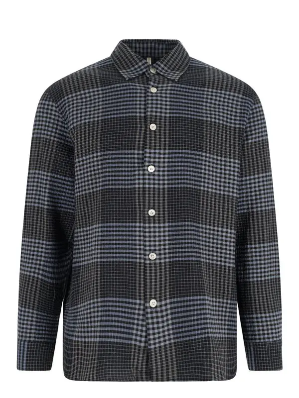 SUNFLOWER Check Shirt "studio - Blue
