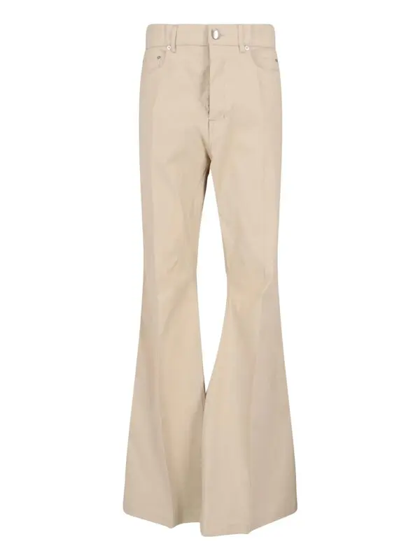 Rick Owens Wide Leg Pants - Beige