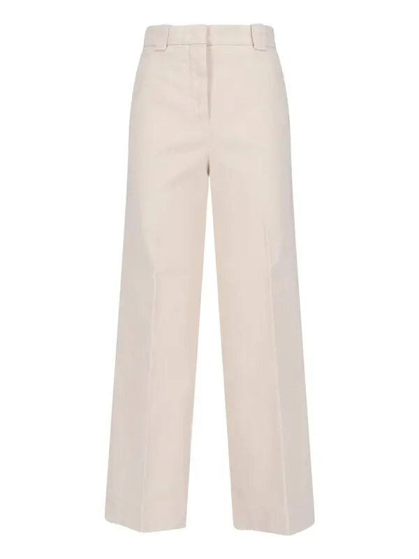 Incotex Wide-leg Cotton Pants - Cream