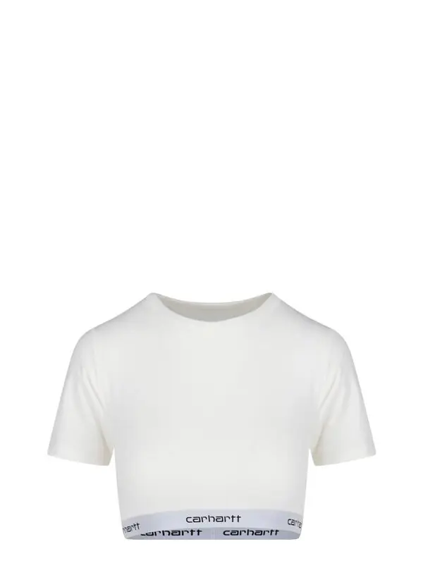 Carhartt Work In Progress W' Script' Crop Top - White