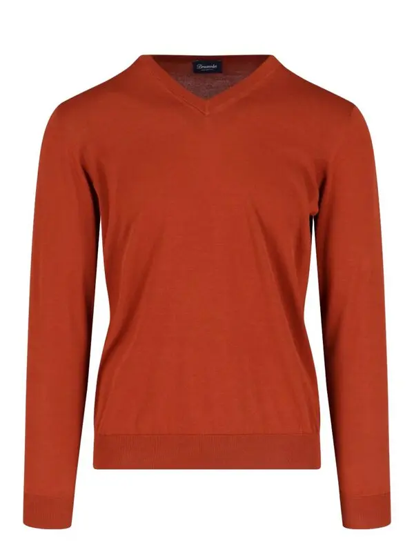 MAISON MARGIELA V-neck Sweater - Orange