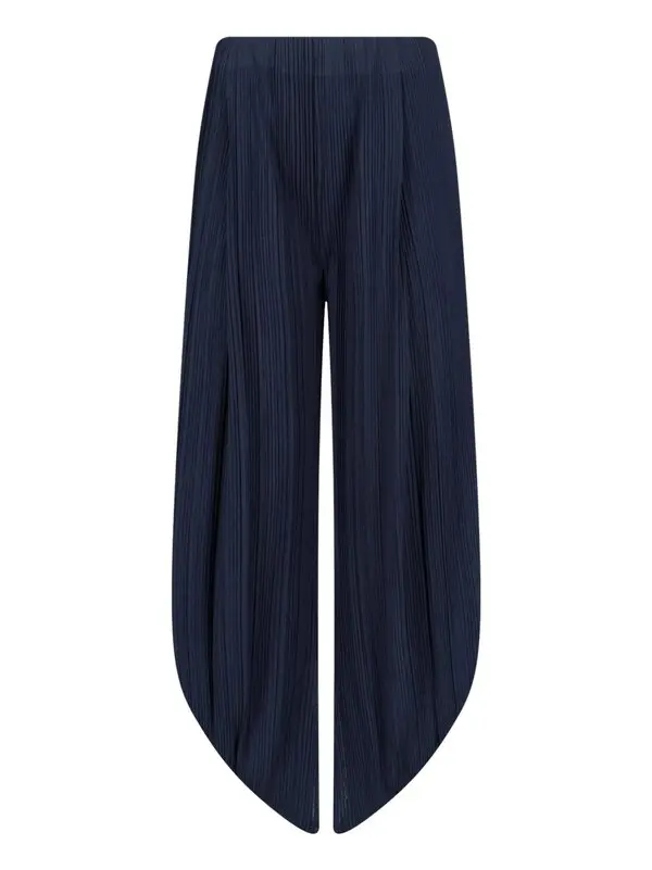PLEATS PLEASE Pleated Straight Leg Pants - Blue