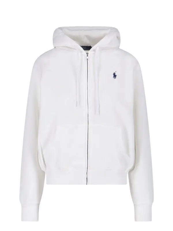 Polo Ralph Lauren Logo Zip Hoodie - White