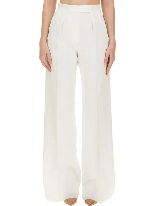 Max Mara Bridal Larynx Wide Leg Pants - White