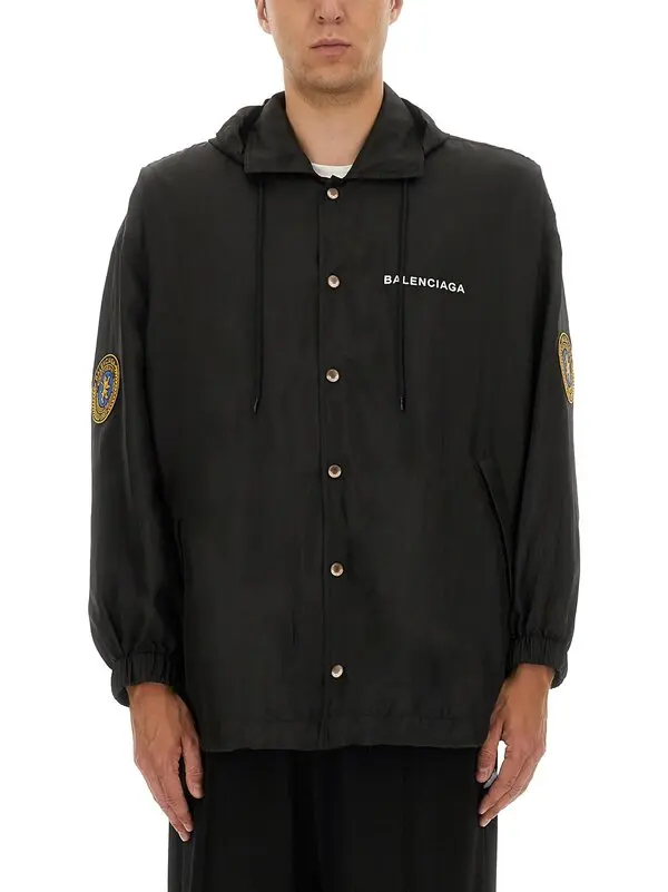 Balenciaga Oversized Windbreaker - Black