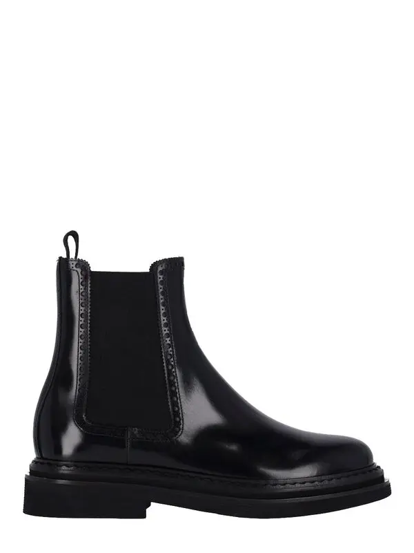 Dolce & Gabbana Calf Leather Chelsea Boots - Black