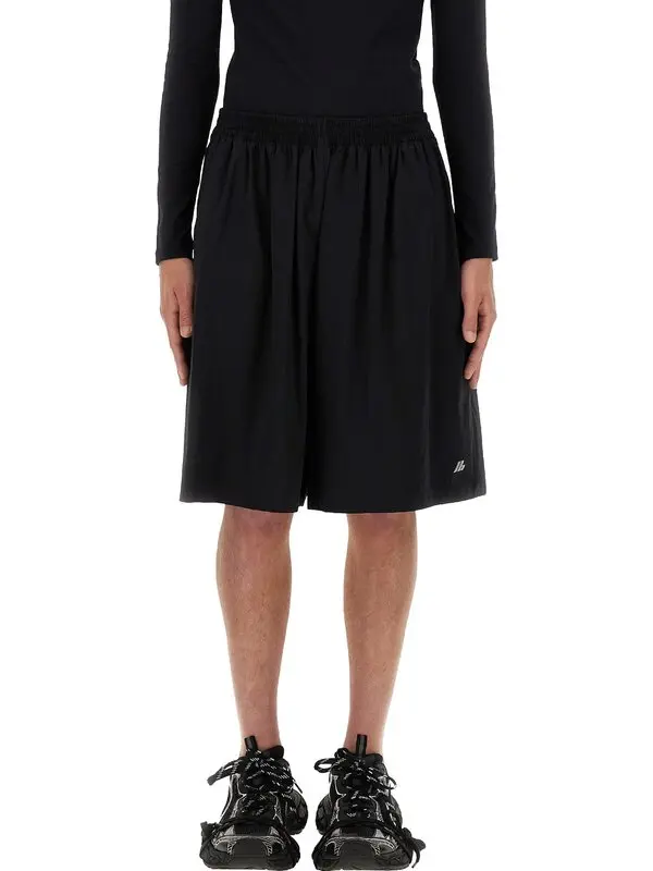 Balenciaga Stretch Activewear Shorts - Black