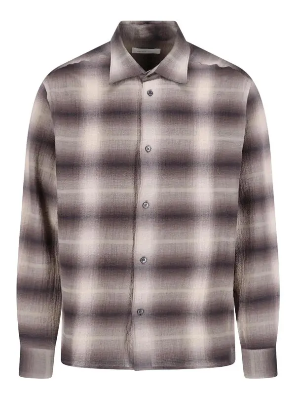 BERNER KUHL Checked Cotton Shirt - Brown