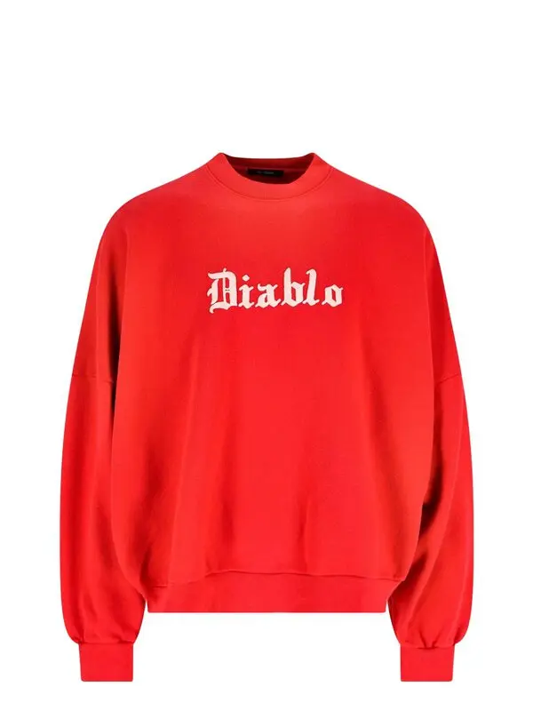 WILLY CHAVARRIA Diablo Hooligan' Crew Neck Sweatshirt - Red
