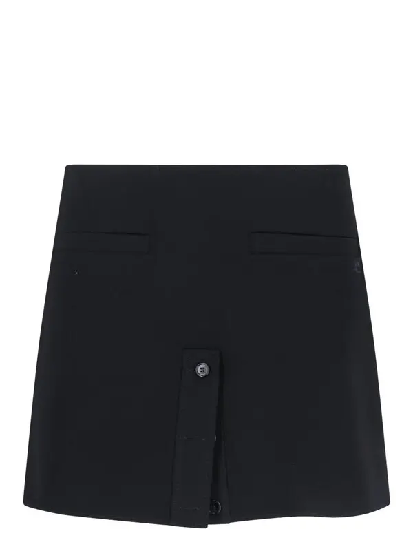 COURREGES Logo Mini Skirt - Black