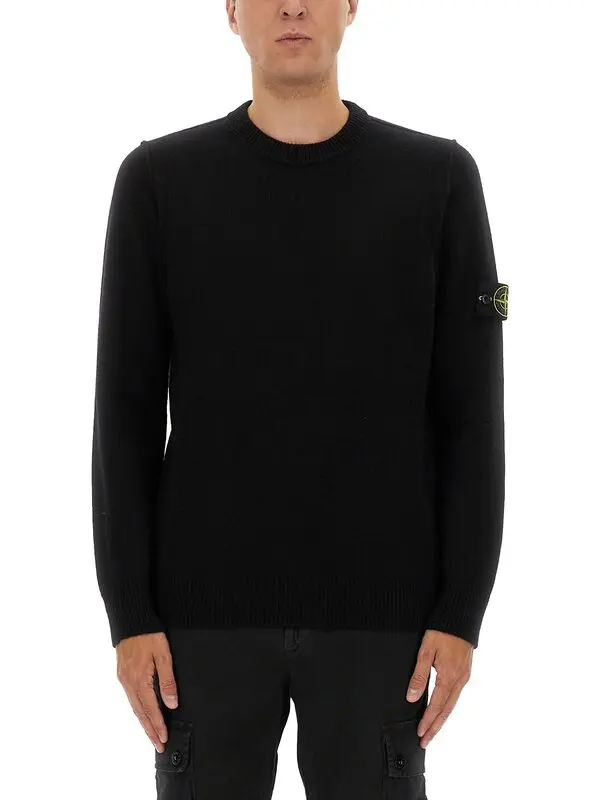 Stone Island Wool Jersey - Black