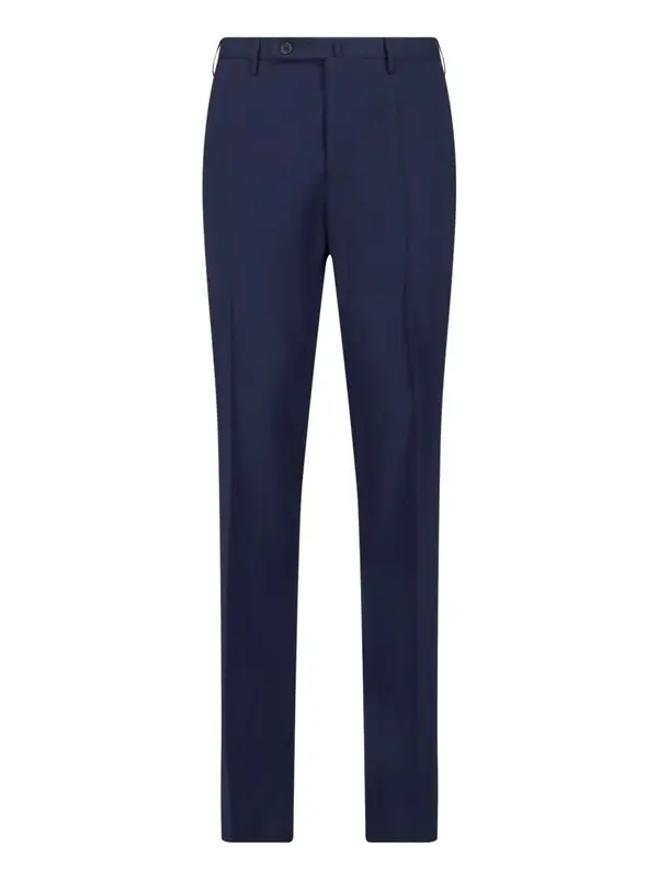 GOLDEN GOOSE Virgin Wool Straight Leg Pants - Blue