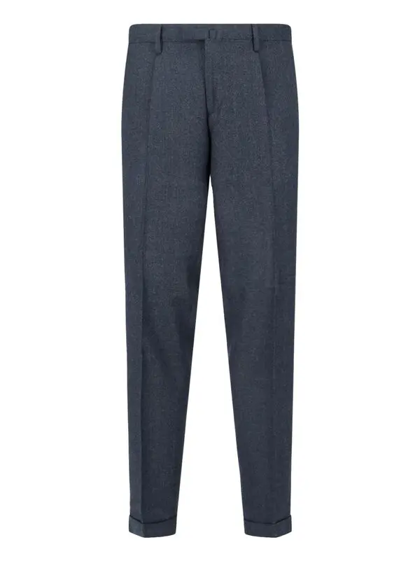 Incotex Virgin Wool Straight Leg Pants - Gray