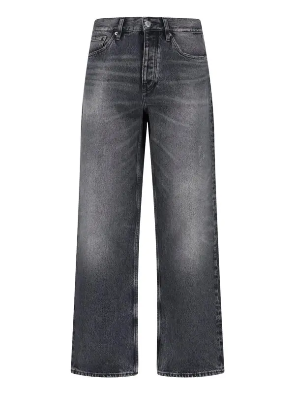 Alexander McQueen Wide Leg Denim Jeans - Black