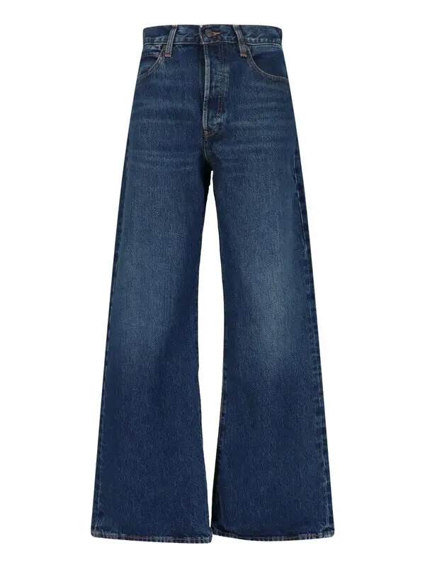 MAISON MARGIELA Wide Leg Denim Jeans - Blue