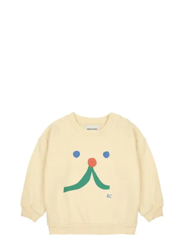 BOBO CHOSES Baby Funny Face Sweatshirt - Yellow