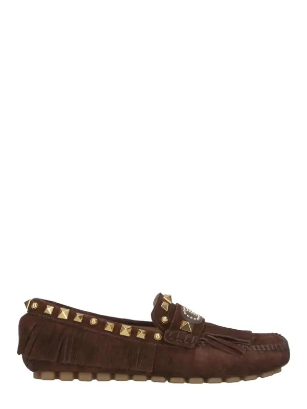 Valentino Garavani Loafers With Studs - Brown