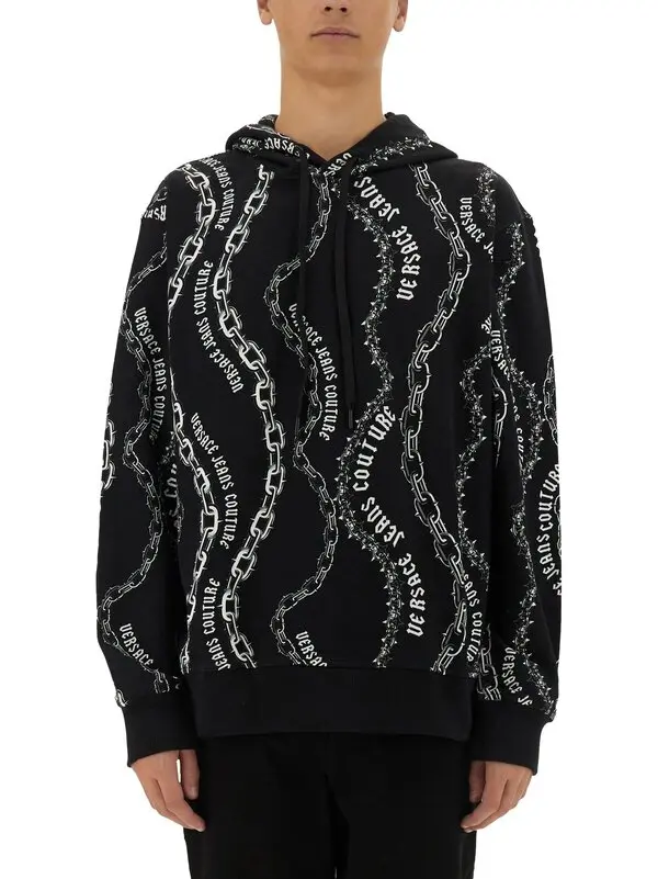 Versace Chain Couture Sweatshirt - Black