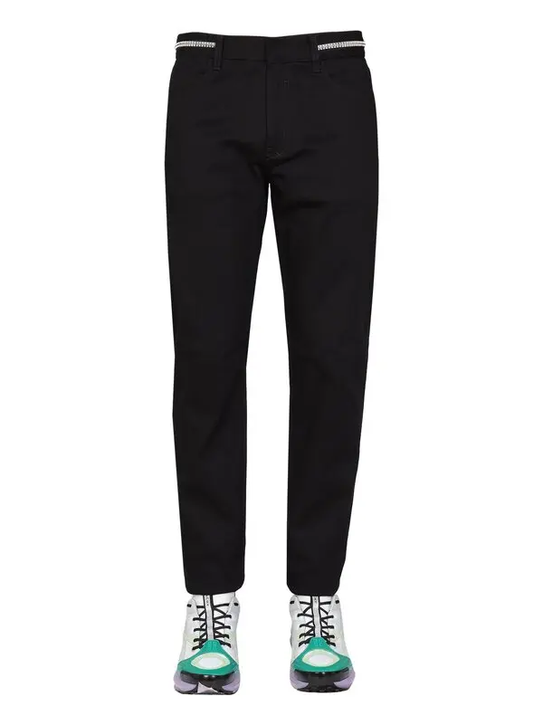 Givenchy Slim Fit Jeans With Metallic Details - Black