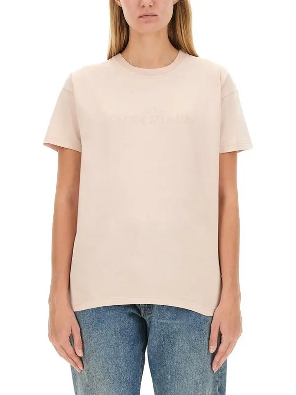 MAISON MARGIELA T-shirt With Logo - Beige