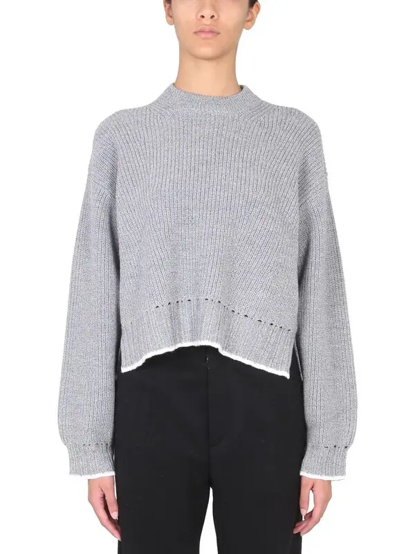 Proenza Schouler White Label Wool Jersey Top - Grey