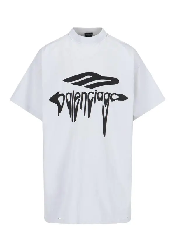 Balenciaga 3b Liquefied' T-shirt - White
