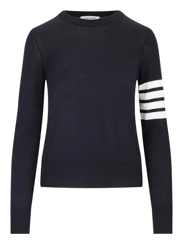 Thom Browne 4-bar Merino Wool Jumper - Blue