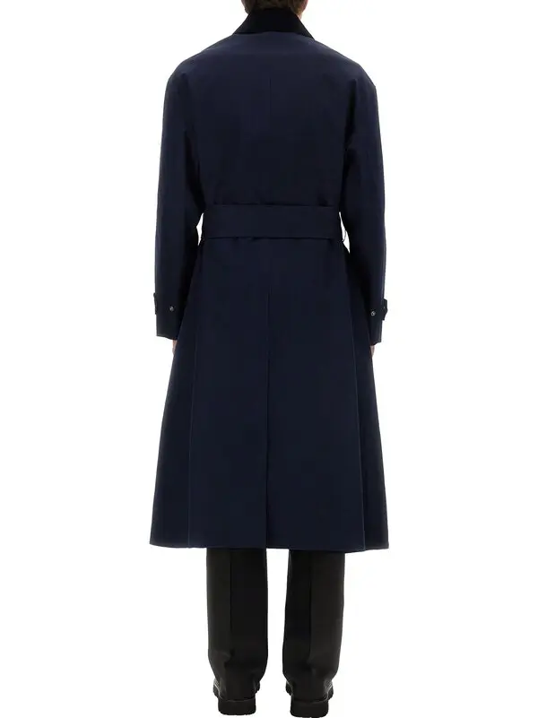 Ami Waterproof Belted Coat - Blue