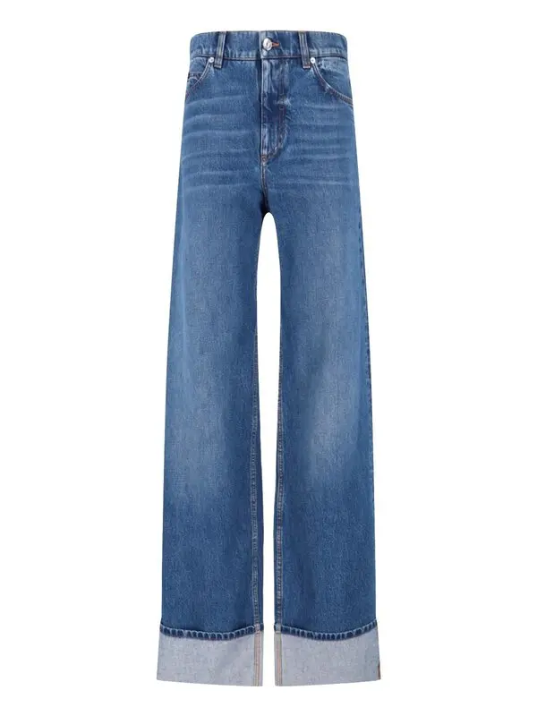 Dolce & Gabbana Turn-up Straight Leg Jeans - Blue
