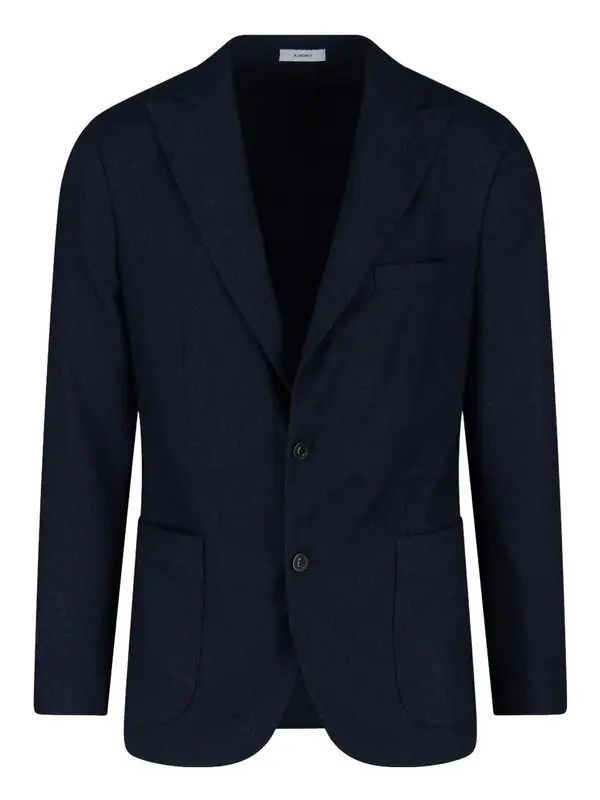 Boglioli Single-breasted Wool-blend Blazer - Blue