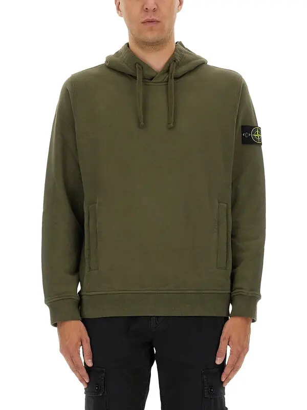 Stone Island Cotton Hoodie - Green