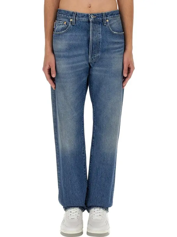 Valentino Garavani Jeans With Logo Detail - Blue