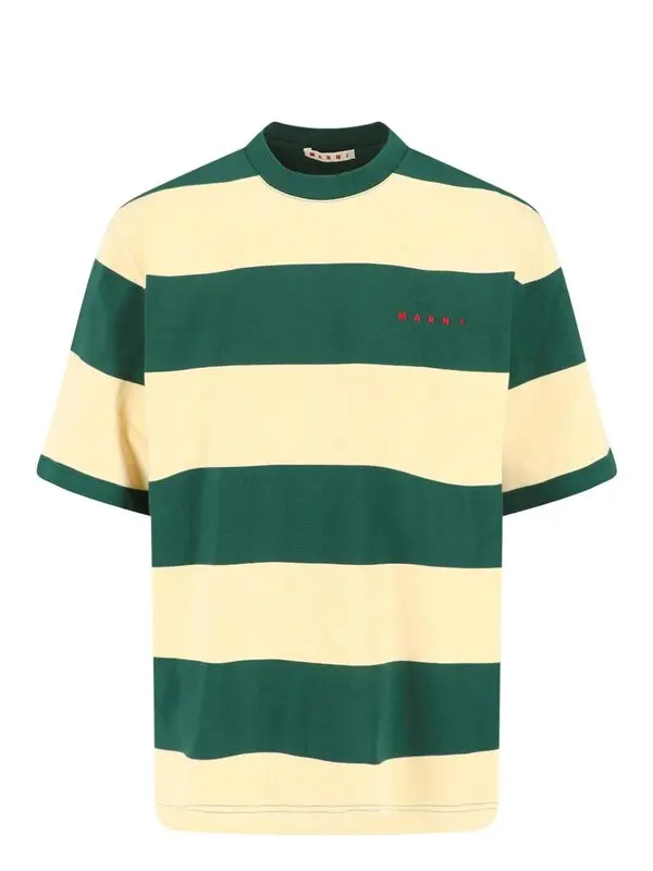 Marni Striped T-shirt - Yellow