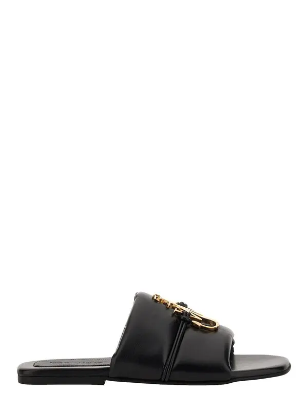 JW Anderson Slide Sandal With Logo - Black