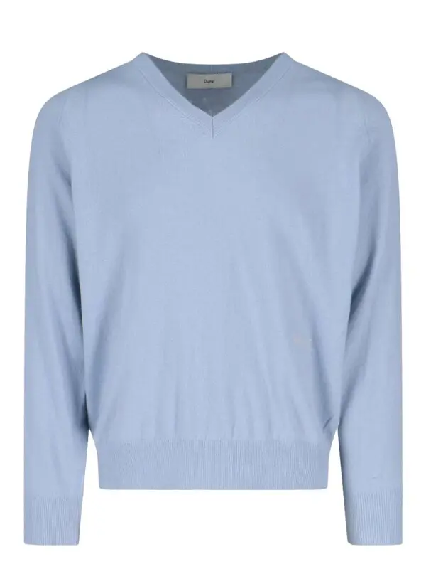 DUNST V-neck Sweater - Light Blue