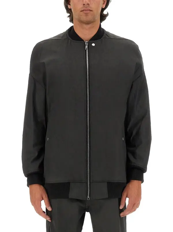 Rick Owens Bomber With Zip - Black