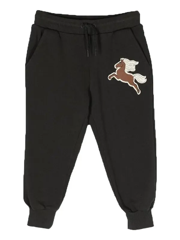 MINI RODINI Horses Sweatpants - Black