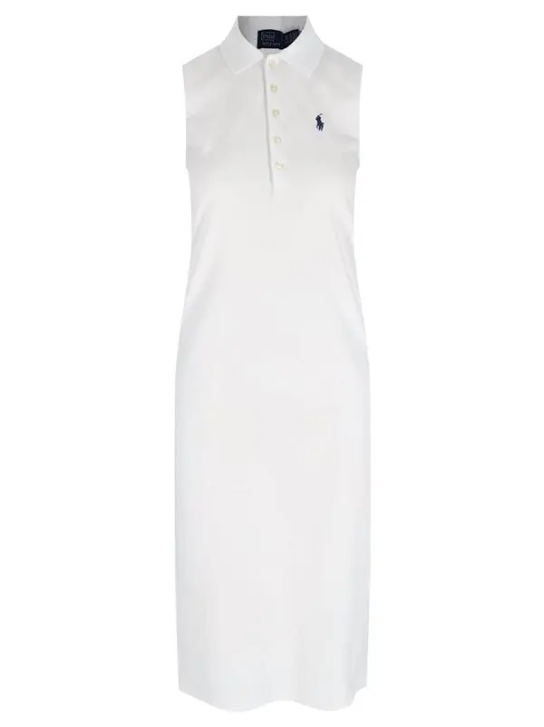 Off-White Logo Midi Dress - White
