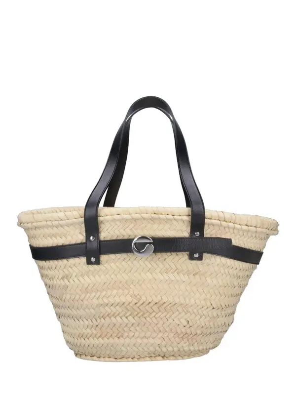 Coperni Medium Raffia Tote Bag - Beige