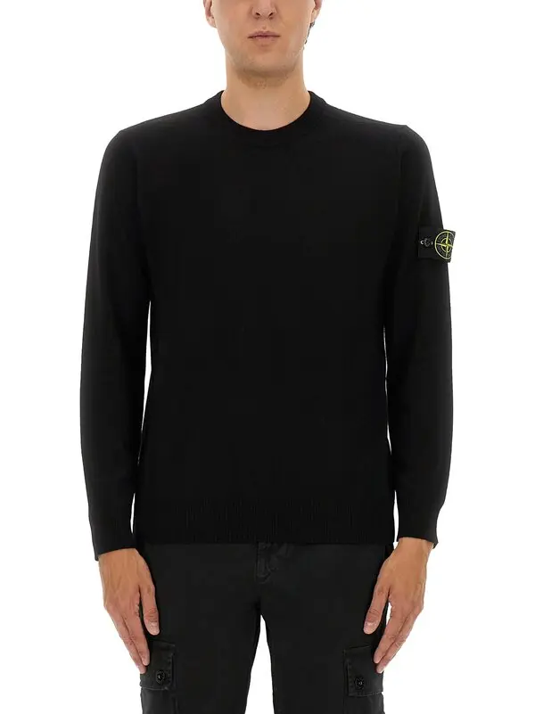 Stone Island Rws Lightweight Wool Sweater - Black