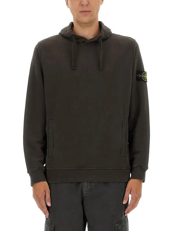 Stone Island Cotton Fleece Sweatshirt - Grey