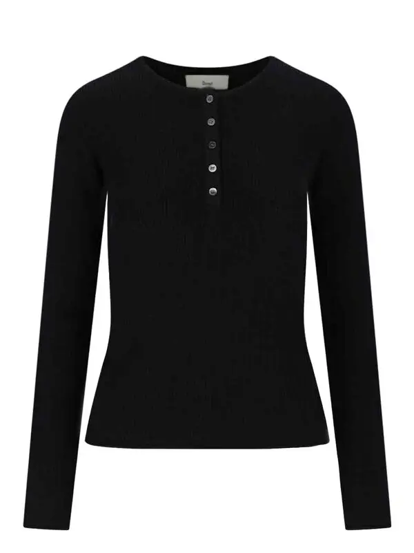 DUNST Ribbed Knit Top - Black