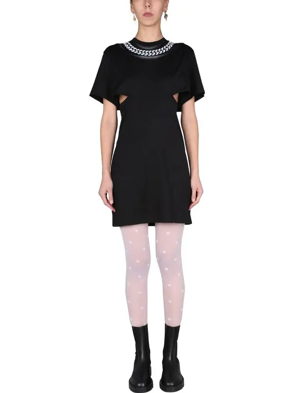 Givenchy Dress With 3d Chain Print - Black
