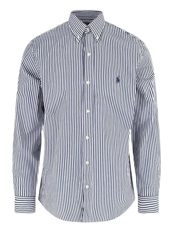 Sibel Saral Polo Ralph Lauren Striped Cotton Shirt - Blue