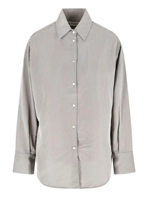 RÓHE Striped Shirt - Gray