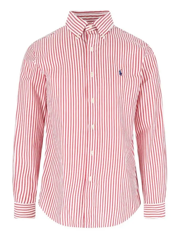 Polo Ralph Lauren Striped Cotton Shirt - Red